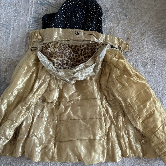 Bogner | Jackets & Coats | Bogner Gold Puffer Jacket With Leopard ...
